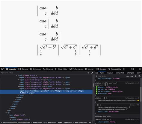 Latex Array Vertical Divider Displays Incorrectly Issue