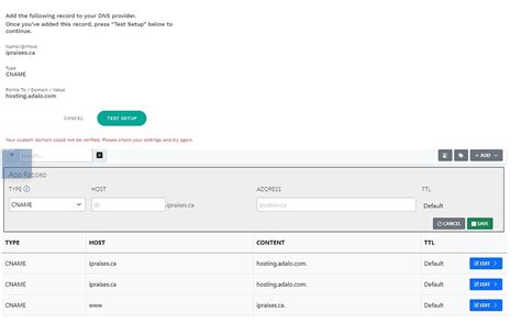 Custom Domain Not Working EasyDNS Get Help Adalo