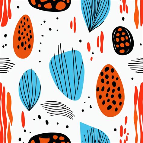 Vibrant Abstract Brushstroke Colorful Seamless Pattern Playground