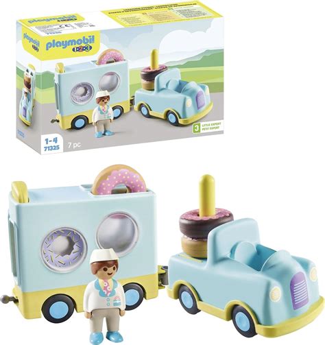 Amazon Playmobil 1 2 3 Crazy Donut Truck With Stacking And