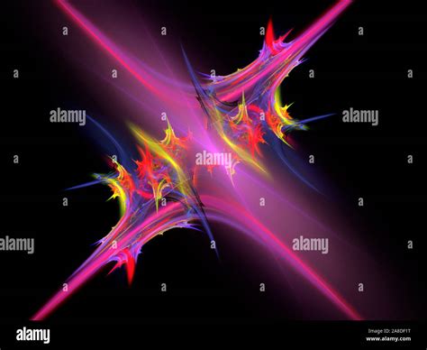 Bright Fractal Abstraction This Image Was Created Using Fractal