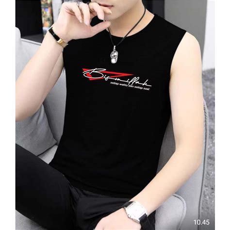 Jual Kaos Tanktop Pria Dewasa Motif Bismillah Kaos Dalam Singlet Cowok