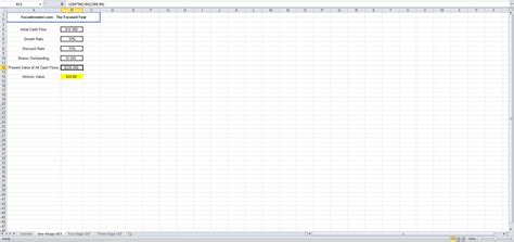 Discounted Cash Flow DCF Model Excel Template Eloquens