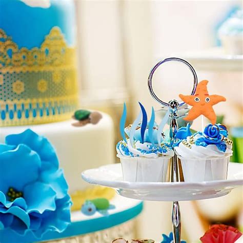 Non Edible Clay Felt Cake Toppers 22 Pcs Sea Ocean Theme Birthday Cake