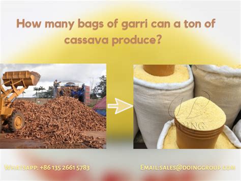How Many Bags Of Garri Can A Ton Of Cassava Produceblog
