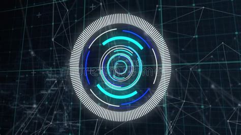 Animation Of Scope Scanning Over Network Of Connections Stock Footage Video Of Scanning
