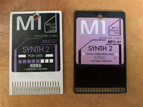 Korg Korg M1 Synth 2 Card Mpc 07 Msc 07 1984 Reverb