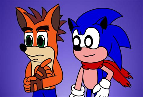 Crash And Sonic By Lotdarkos On Deviantart