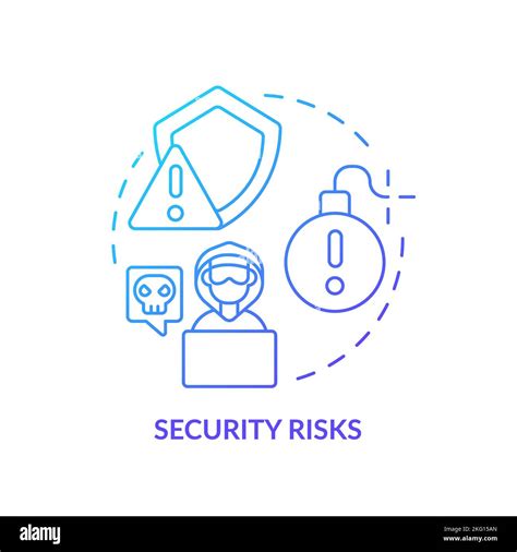Security Risks Blue Gradient Concept Icon Stock Vector Image And Art Alamy