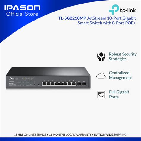 Tp Link Sg2210mp Jetstream 10 Port Gigabit Smart Switch With 8 Port Poe