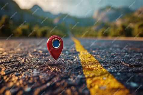 Premium Photo Iconic Map Pin Marking Location With Visible
