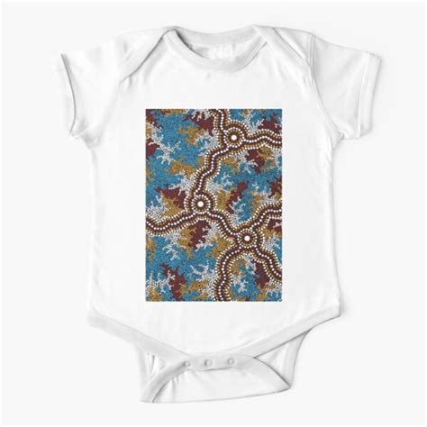 Aboriginal Art Authentic Wetland Dreaming Onesie Sold By Daniesoares