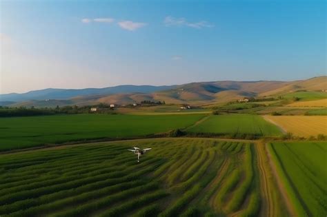 Premium Ai Image Drone Flying Over The Field Smart Agriculture Controlled Neural Network Ai