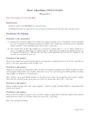 Homework 7 Pdf Basic Algorithms CSCI UA 0310 Homework 7 Due December