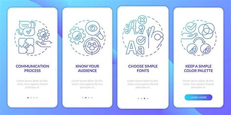 Guidelines For Designing A Mobile App Onboarding Screen With Blue Theme