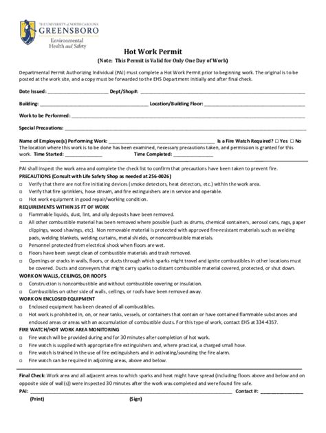 Fillable Online Safety Uncg Safetyculture Comchecklistshot Work