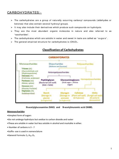 Carbohydrates Pdf Carbohydrates Glucose