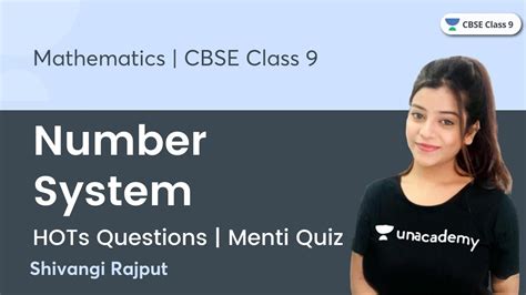 HOTS Questions Menti Quiz Number System CBSE Class Shivangi Rajput YouTube