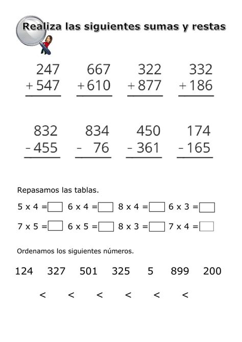Sumas Y Restas Online Exercise For Segundo De Primaria Suma Y Resta