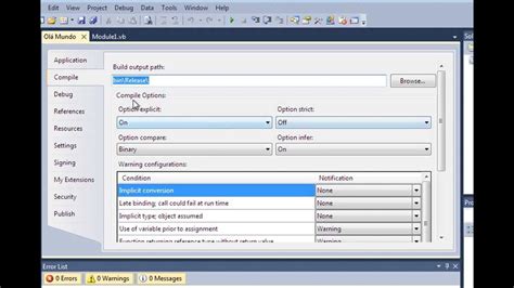 Visual Basic Net 05 Option Explicit Option Strict Funções De