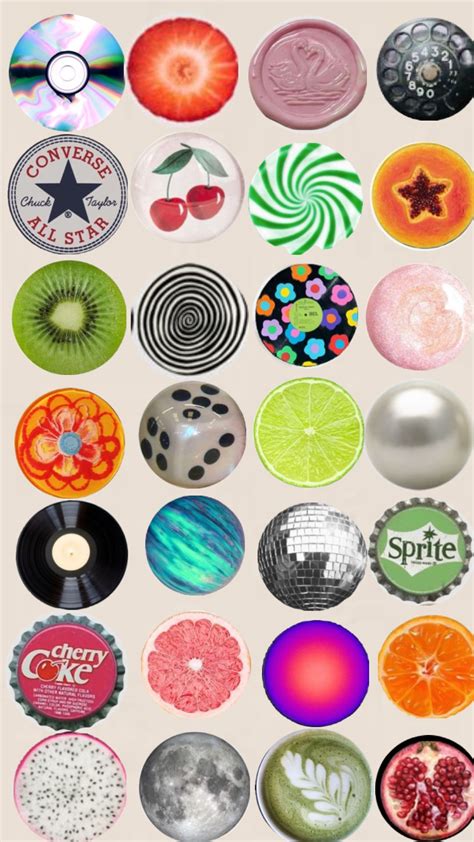 Colorful Button Aesthetic Wallpaper