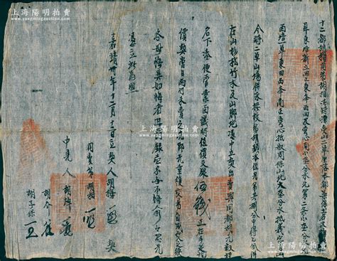 明代嘉靖卅年（1551年）传统“卖地文契”1份，事为“十二都胡梅同弟胡相共将摽受山二单山场同山杉松竹木及山脚地，凭中立契出卖与同都胡元叔姪名下