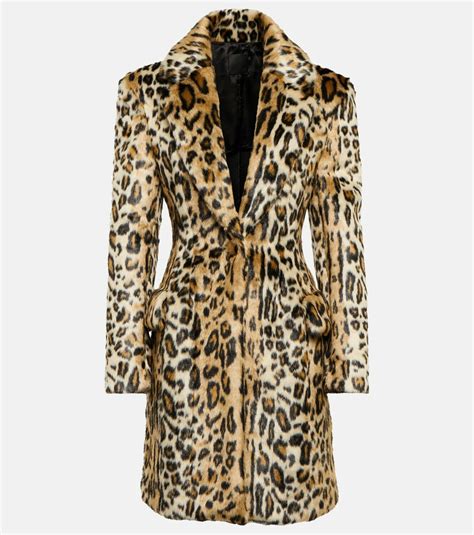 Givenchy Leopard Print Faux Fur Coat Givenchy