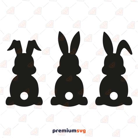 Craft Supplies And Tools Rabbit Silhouette Svg Bundle Easter Bunny Svg