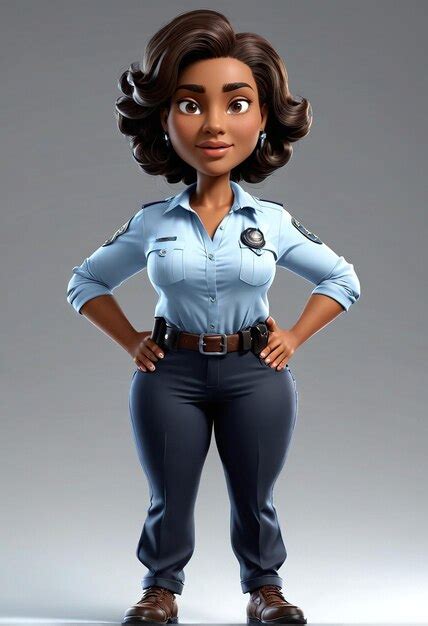 Premium Photo A Cartoon Character In A Police Uniform