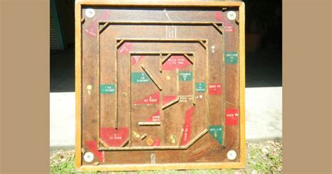 Carom Maze Game Vintage Board Game Old Carrom Board Diy Antique