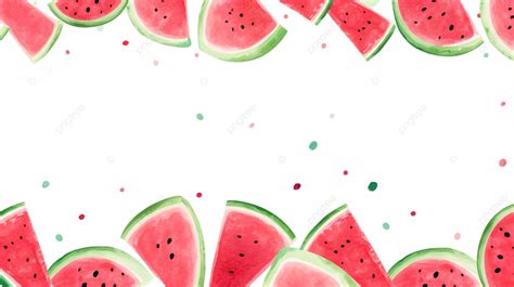 생생한 수채화 테두리 분홍색 및 녹색 질감의 수박 패턴과 씨앗이 있는 상쾌한 여름 과일 테두리 수박 패턴 과일 패턴 수박 배경 배경 일러스트 및 사진 무료 다운로드