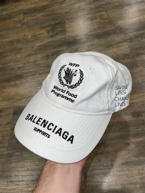 Balenciaga Rare Balenciaga World Food Programme White Hat Baseball Cap