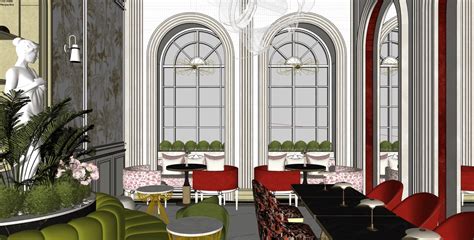 รับออกแบบร้านอาหาร คาเฟ่ บาร์ ด้วยโปรแกรม Sketchup 3d พร้อม Render ตามแพ็กเกจ