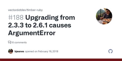 Upgrading From 233 To 261 Causes Argumenterror · Issue 188