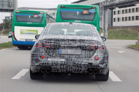 G90 Bmw M5 Spied With Production Lights “electrified Vehicle” Stickers