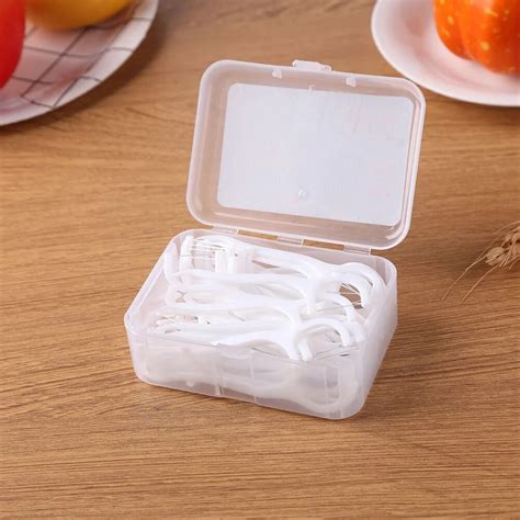 50pcs Disposable Dental Floss Clean Teeth Stick Floss Pick Oral Gum