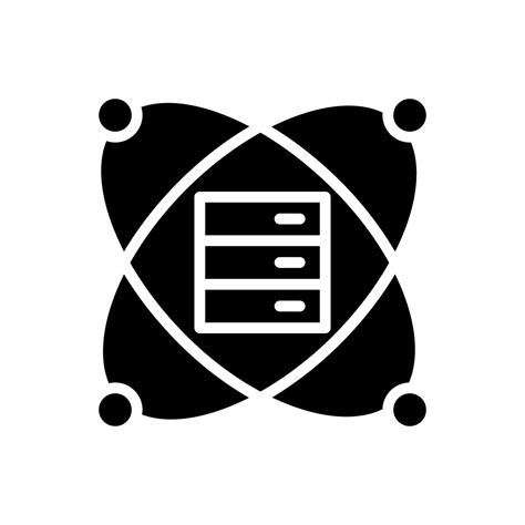 Scientific Data Mining Black Glyph Icon Dataset Of Researching Works