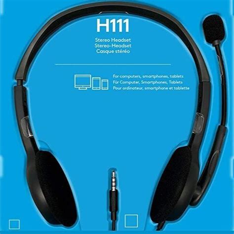 Logitech H111 Wired Headset Stereo Headphones With Noise Cancelling