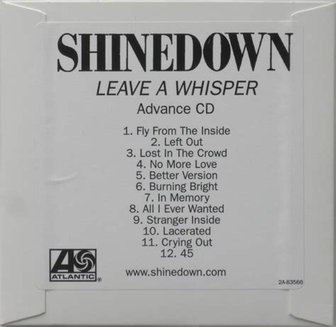 Shinedown Leave A Whisper 2003 Cd Discogs