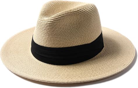 Furtalk Panama Hat Sun Hats For Women Men Wide Brim Fedora