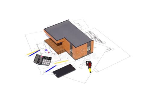 3d Render Of A Frame Building Concept Detailed Concept Of Construction