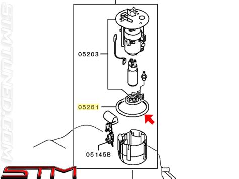 STM: OEM MITSUBISHI FUEL PUMP HANGER O-RING | EVO X | MN139931