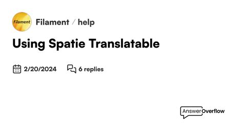 using spatie translatable filament