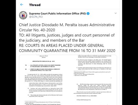Korte Suprema Nag Isyu Ng Guidelines Sa Pagbubukas Ng Mga Korte Sa