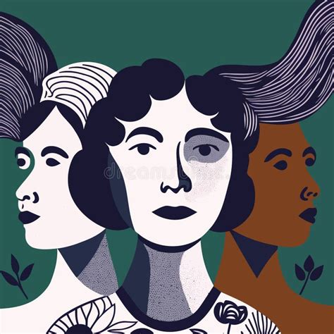 Group Of Adult Women Illustrating International Women S Day With