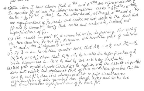 Solved 5 A ﻿in Clase I Have Shown That Eikx ﻿and E Ikx