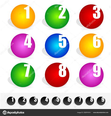 Colorful Circles With Numbers Cut Into Them Stock Photo Vectorguy