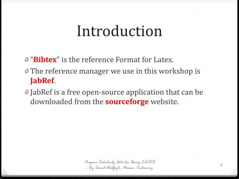 Ppt Citation In Latex With Jabref Powerpoint Presentation Free