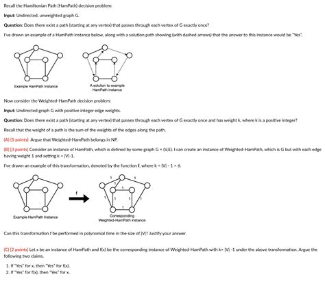 recall the hamiltonian path hampath decision