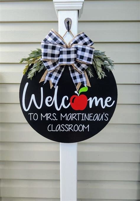 Classroom Door Decor Welcome To Our Classroom Sign Teacher S Name Sign Classroom Sign Teacher